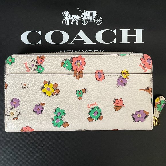 Coach | Bags | Coach Accordion Zip Wallet With Floral Print | Poshmark